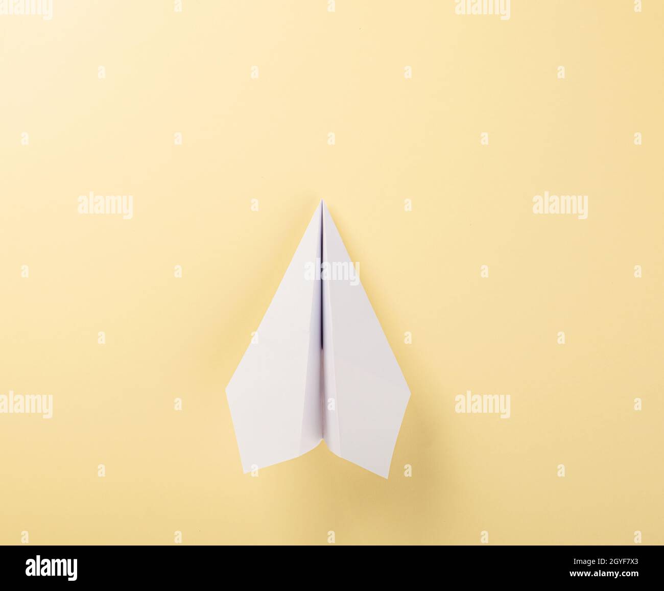 Paper plane letter document message. Top view mock up design of ...
