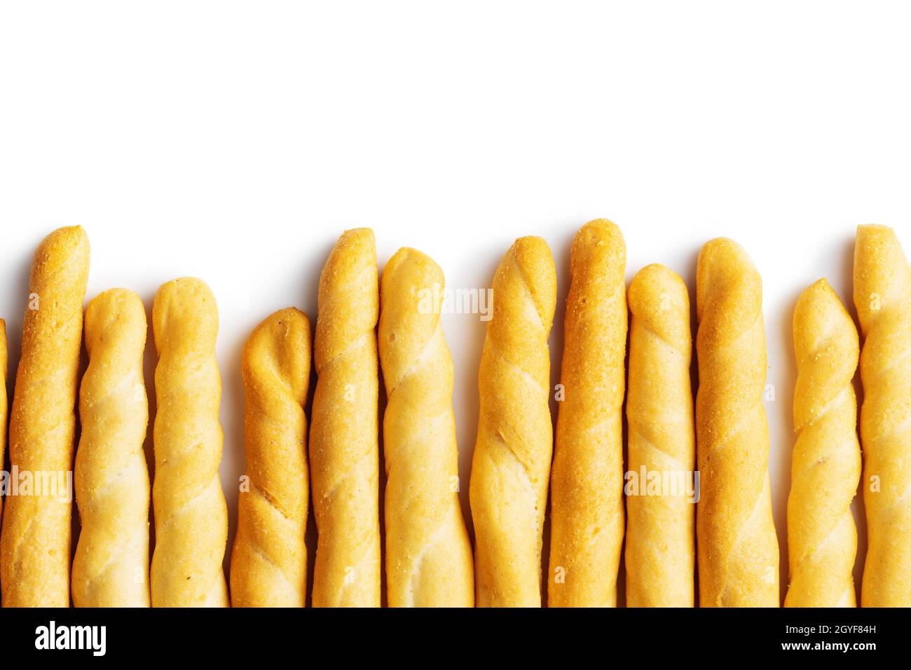 Grissini sticks. Traditional italian bread sticks isolated on white ...