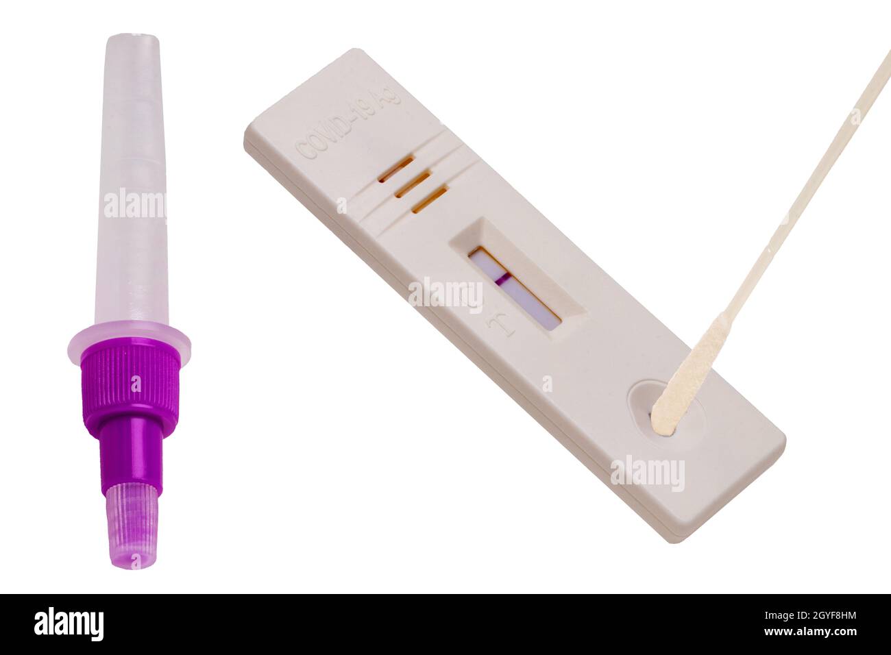 Closeup of a Covid-19 test kit for detection of antibodies and immunity ...