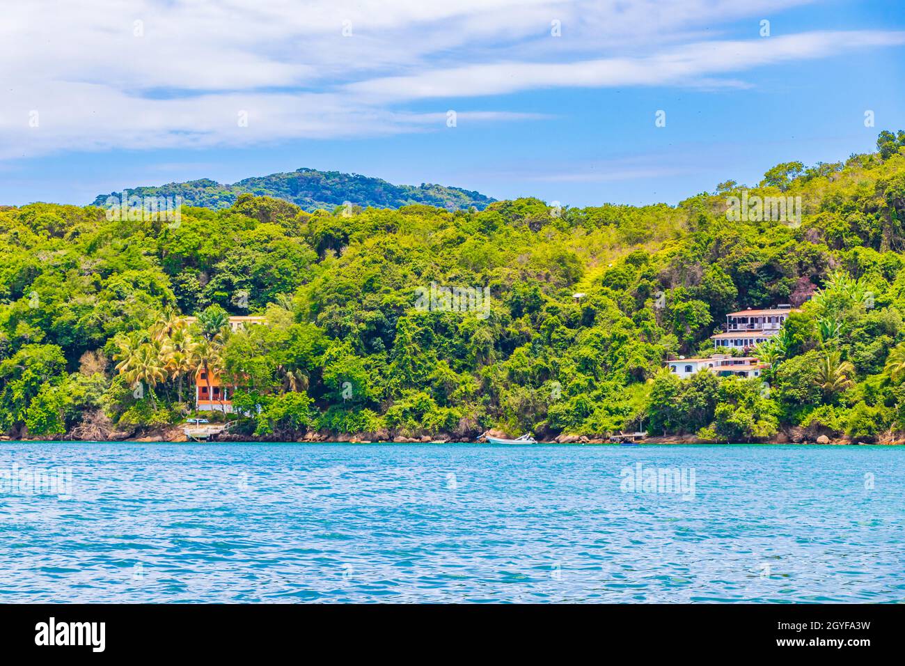 The big tropical island Ilha Grande Praia de Palmas beach in Angra dos ...