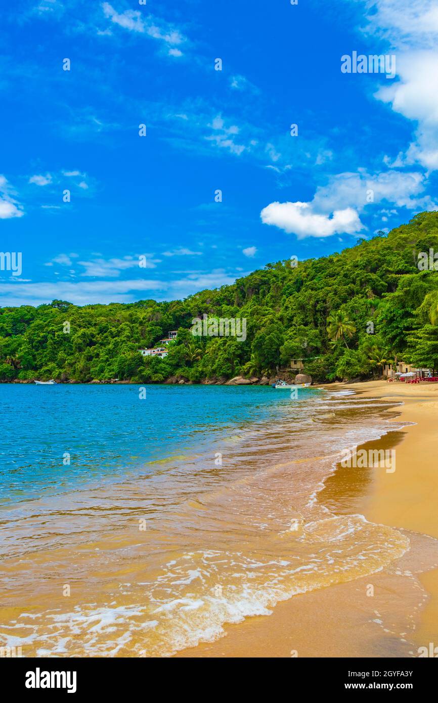 The big tropical island Ilha Grande Praia de Palmas beach in Angra dos ...