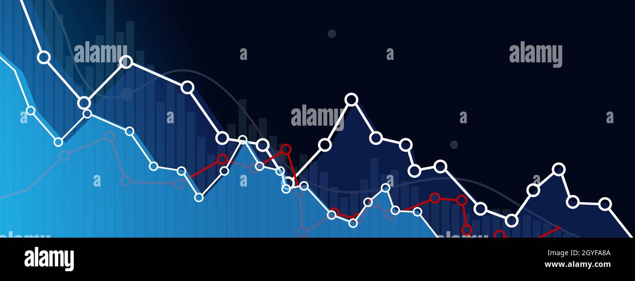Graphs representing the stock market crash. 3d illustration Stock Photo ...