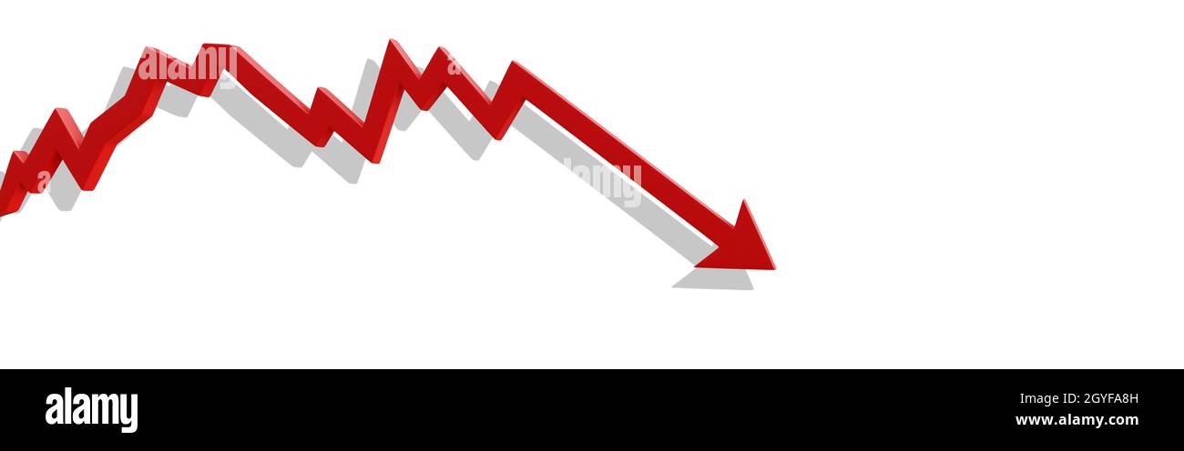 Graphs representing the stock market crash. 3d illustration Stock Photo ...