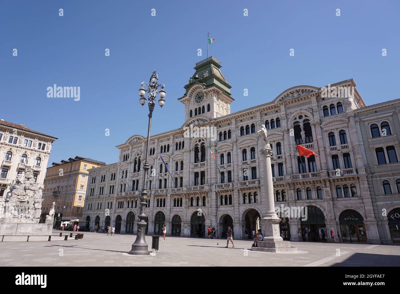 Old town hall of Triest on it's main square, Italy 2020 Stock Photo - Alamy