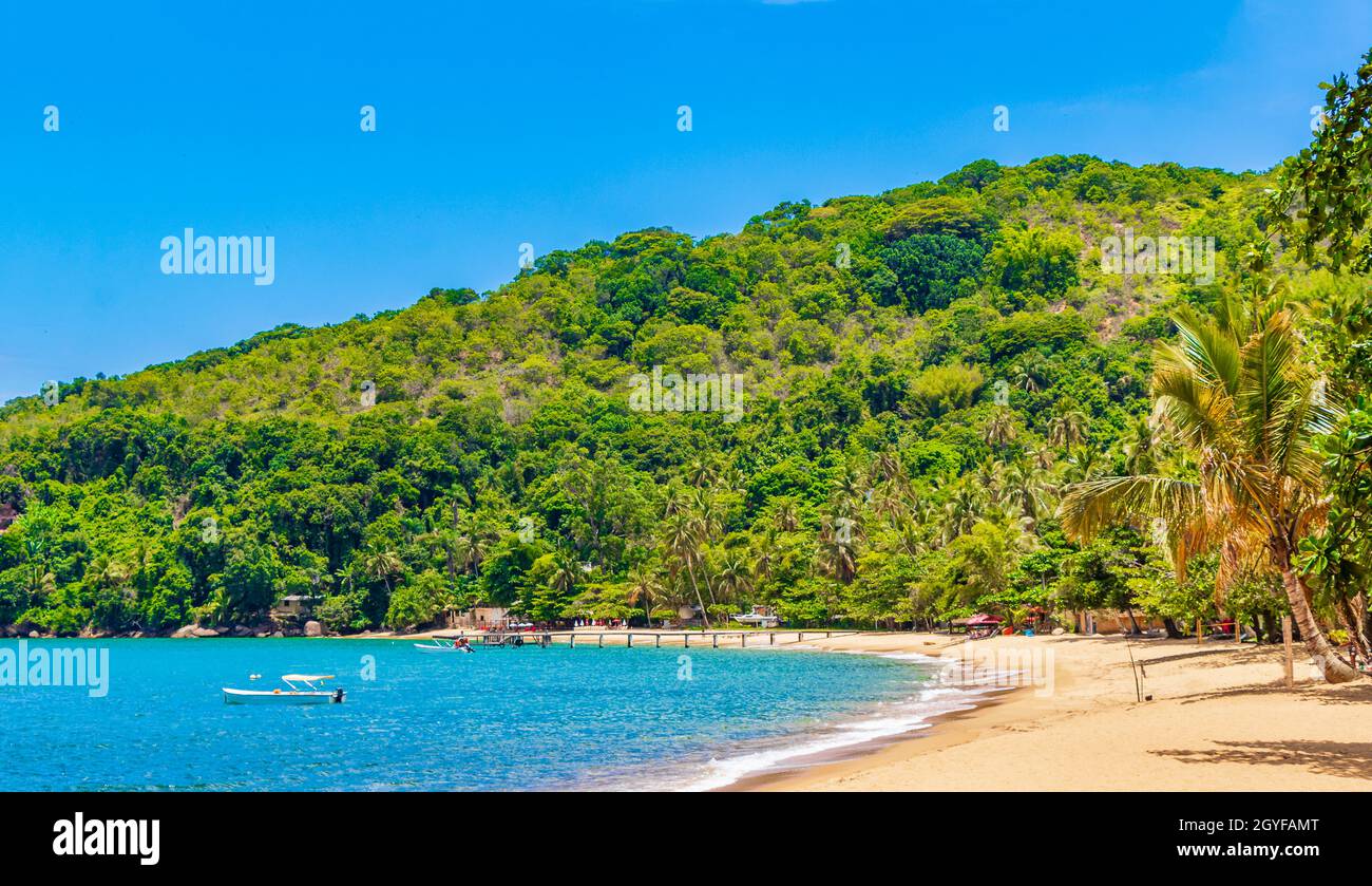 The big tropical island Ilha Grande Praia de Palmas beach in Angra dos ...