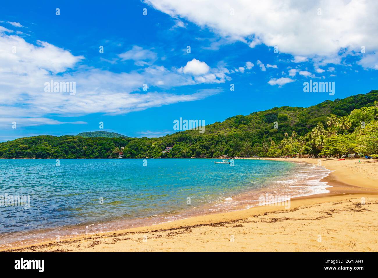 The big tropical island Ilha Grande Praia de Palmas beach in Angra dos ...