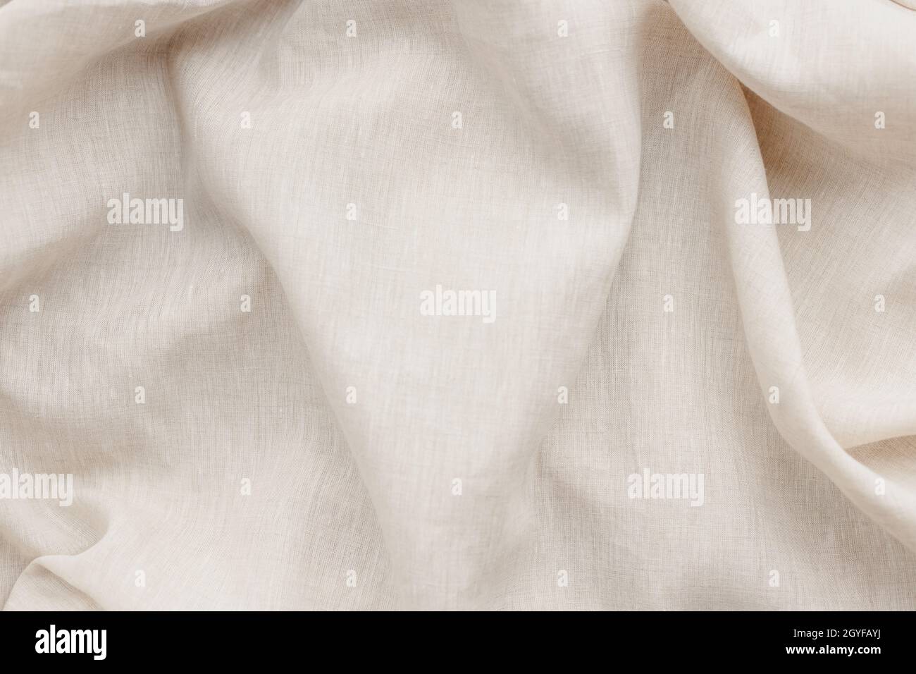Linen light color texture folds Stock Photo - Alamy