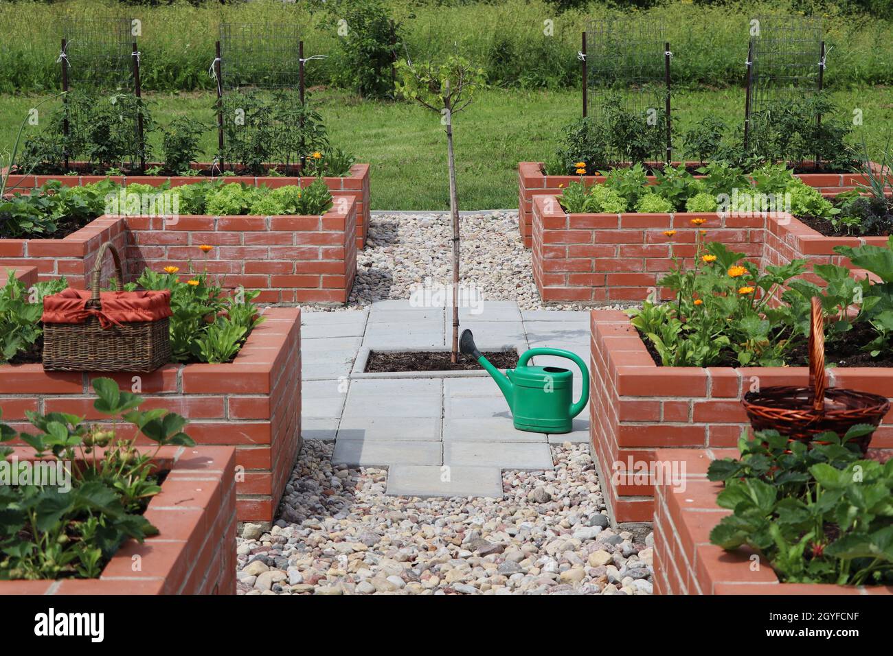 Brick Raised Garden Beds