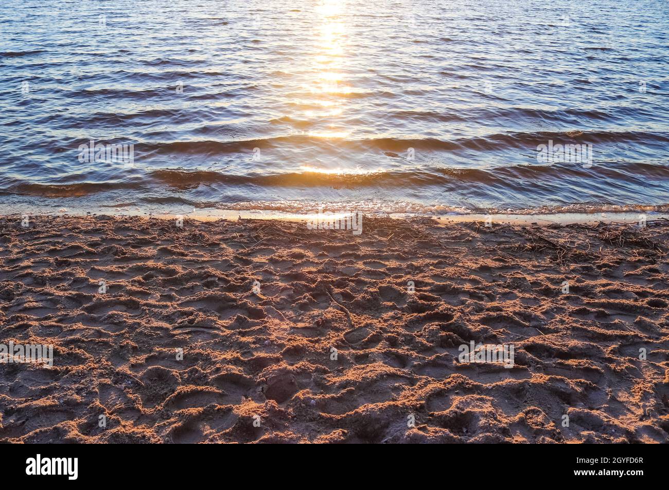Beautiful landscape at a lake with a reflective water surface Stock ...