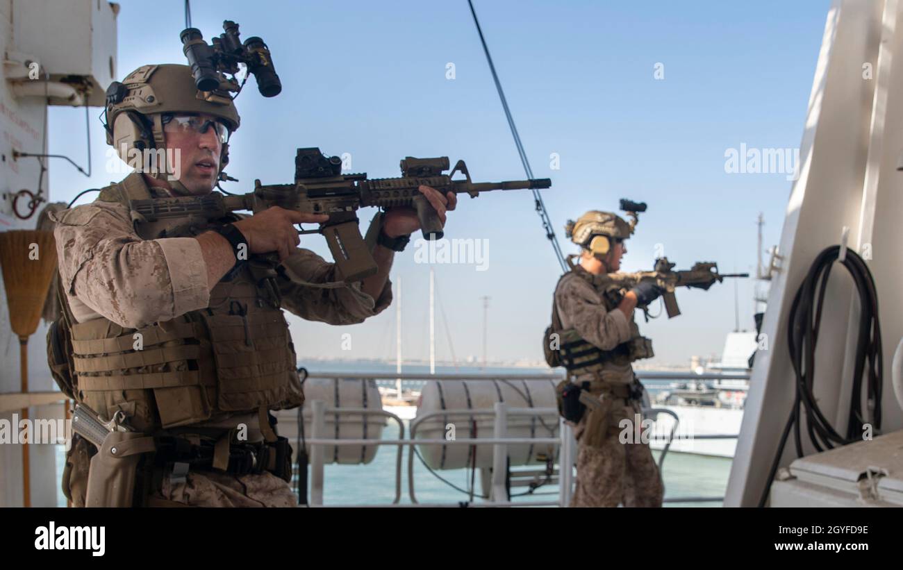 210922-M-VW477-1045 MANAMA, Bahrain (Sept. 22, 2021) Marines assigned ...