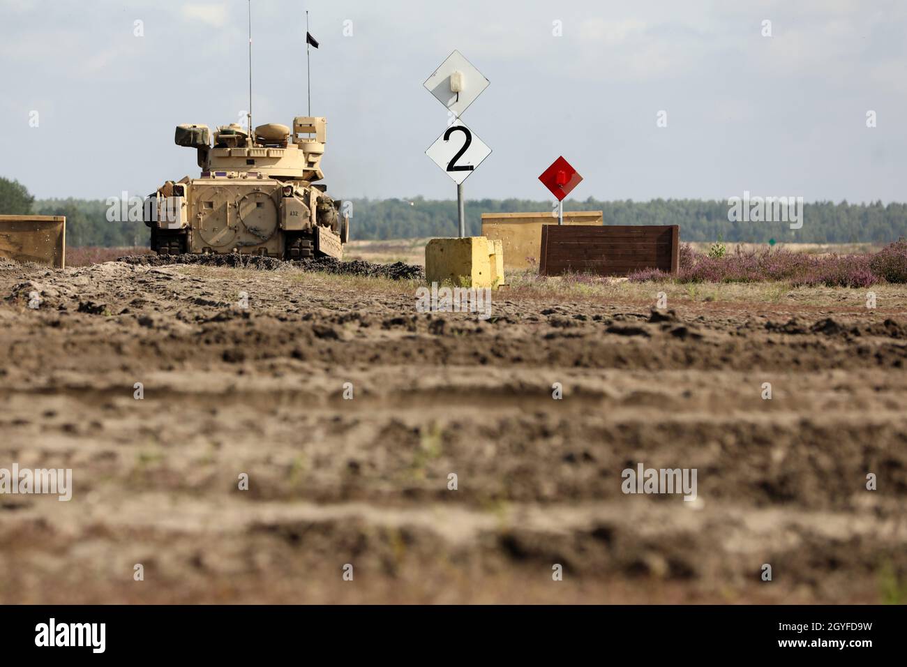 Bradley Fighting Vehicle crew members of 1st Squadron, 4th Cavalry ...