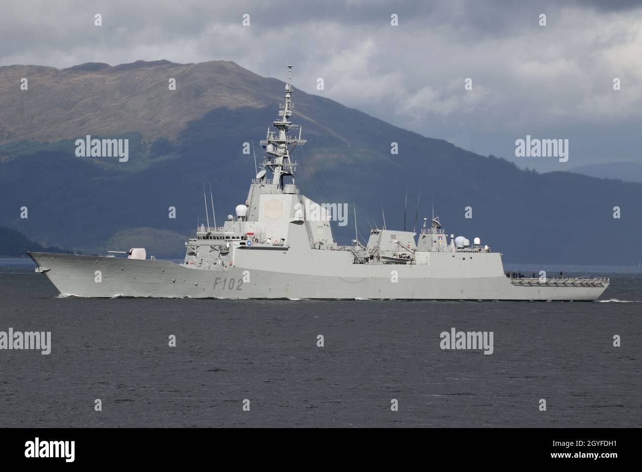 ESPS Almirante Juan de Borbon (F102), an Alvaro de Bazan-class (or F100 ...
