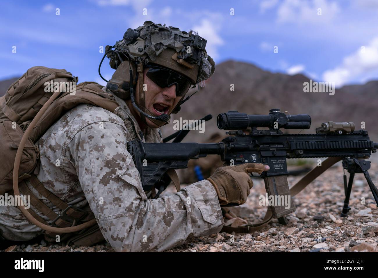 U.S. Marine Sgt. Marshal Ivy, a rifleman with 1st Battalion, 3d Marines ...