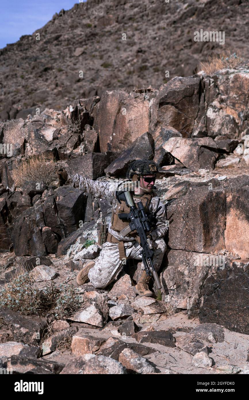 U.S. Marine Gunnery Sgt. Kenney Clark, a platoon sergeant with 1st ...