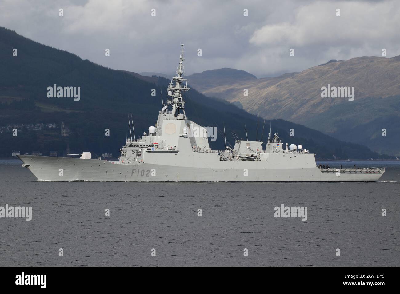 ESPS Almirante Juan de Borbon (F102), an Alvaro de Bazan-class (or F100 ...