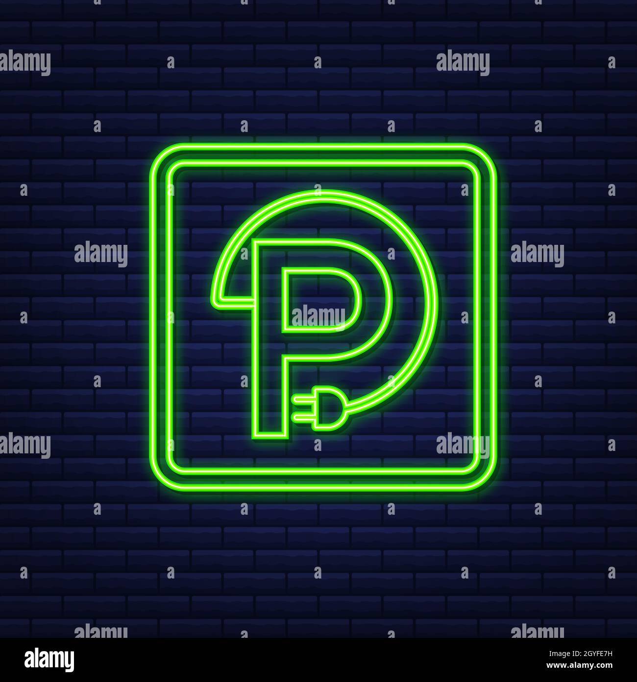 Public car charging point Stock Vector Images - Alamy
