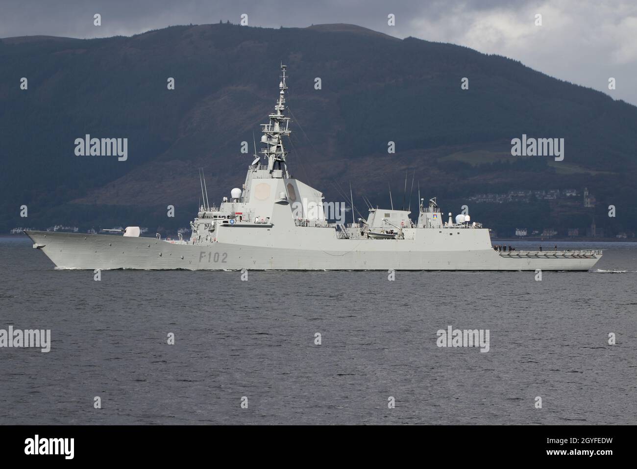 ESPS Almirante Juan de Borbon (F102), an Alvaro de Bazan-class (or F100 ...