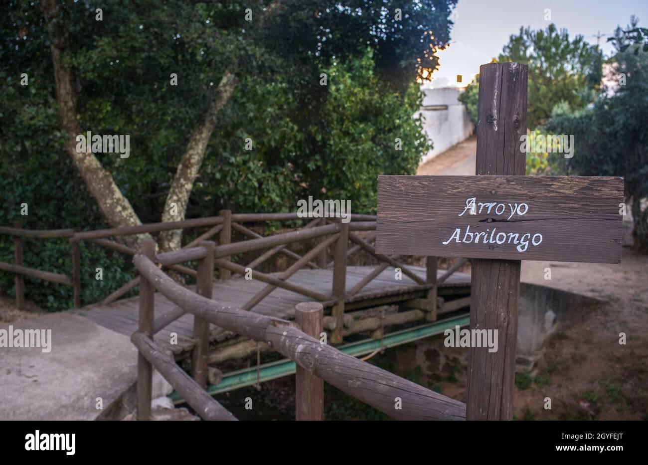 The world shortest international bridge of El Marco. La Codosera ...