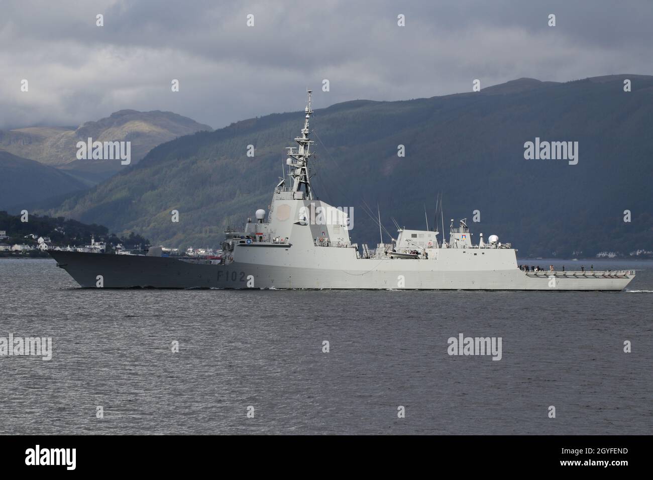 ESPS Almirante Juan de Borbon (F102), an Alvaro de Bazan-class (or F100 ...