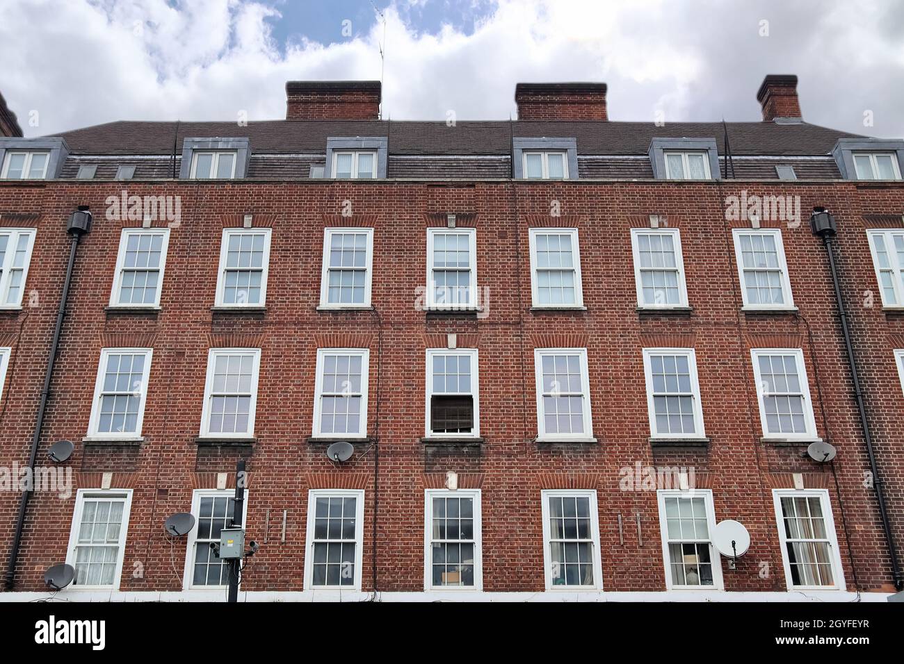 Beautiful british architecture and facades of residential buildings the ...