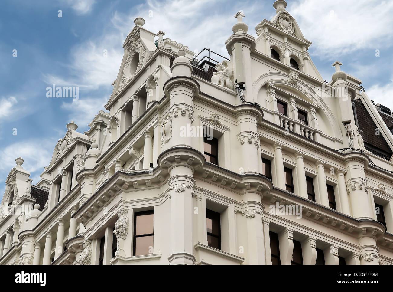 Beautiful british architecture and facades of residential buildings the ...