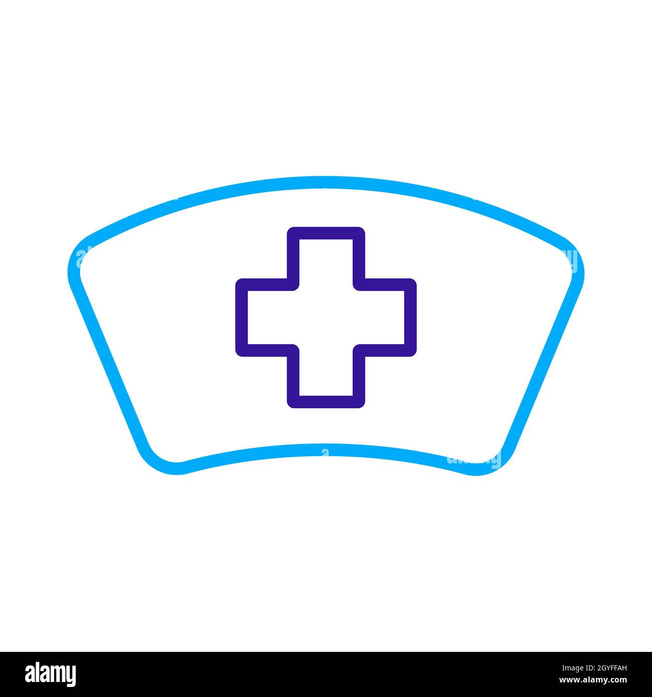 Nurse hat vector icon. Medicine and healthcare, medical support sign ...