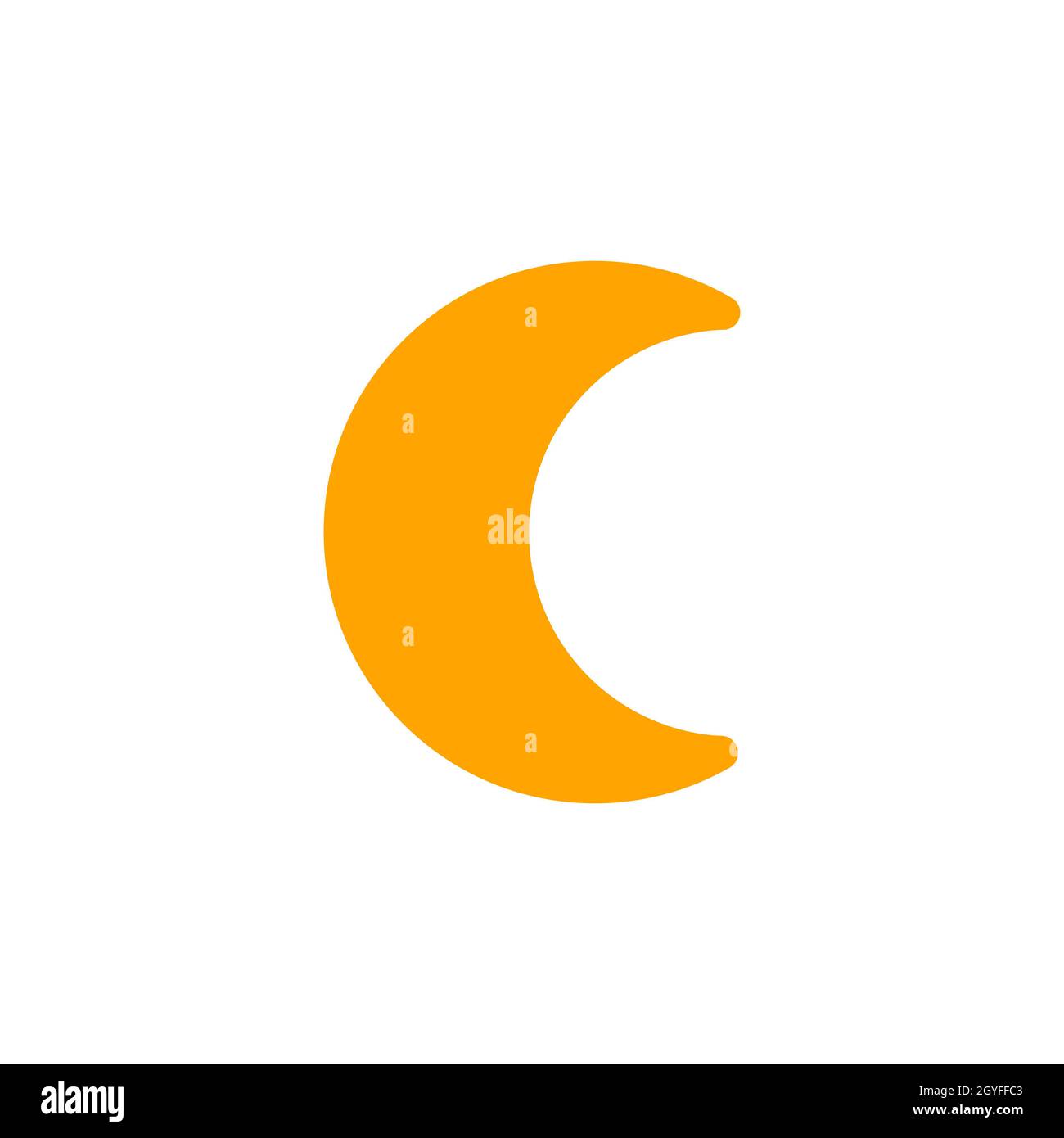 Young Moon vector glyph icon. Meteorology sign. Graph symbol for travel ...