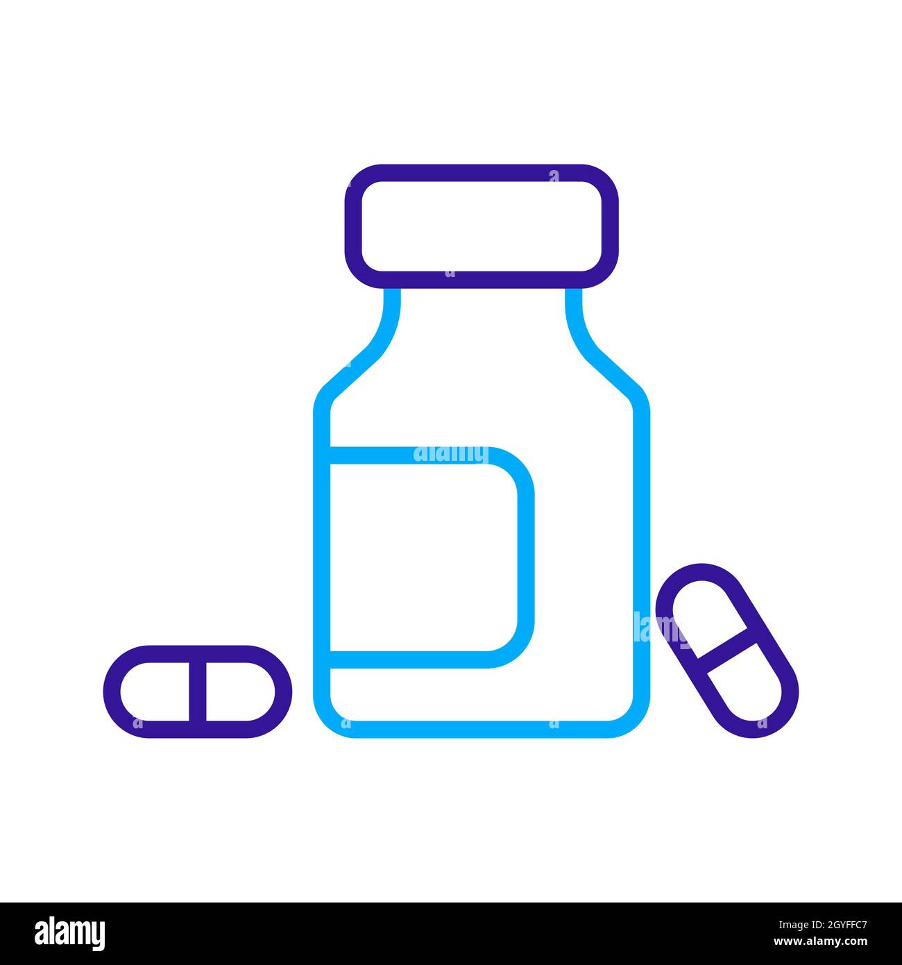 Medicine bottle and pills vector icon. Medicament. Medicine and medical ...