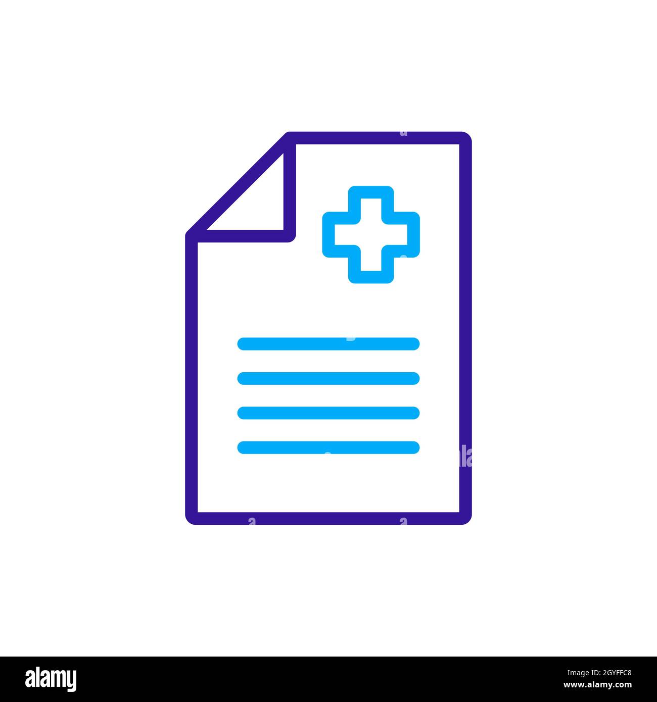 Medical report, clinical record vector icon. Medicine and medical ...