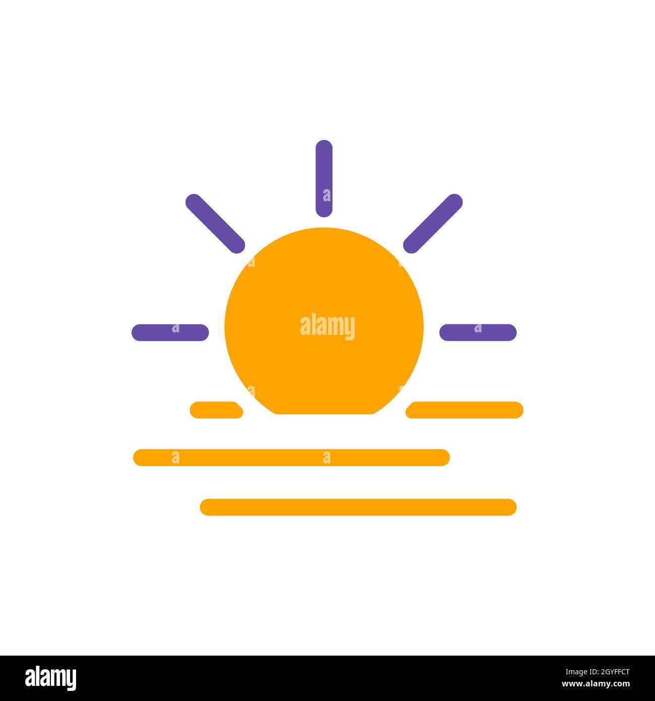 Summer sun heat vector glyph icon. Meteorology sign. Graph symbol for ...