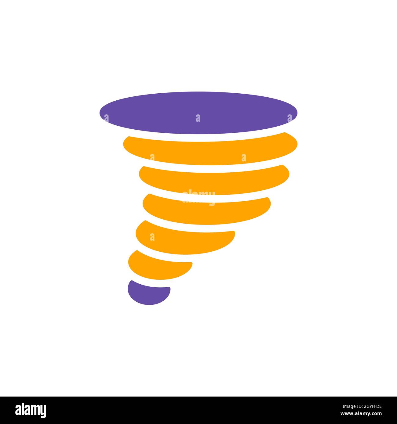 Tornado vector glyph icon. Whirlwind storm sign. Meteorology sign ...
