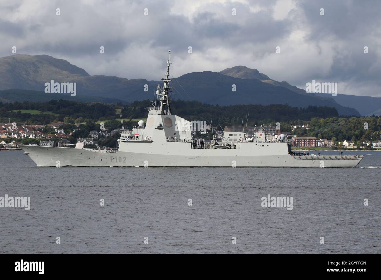 ESPS Almirante Juan de Borbon (F102), an Alvaro de Bazan-class (or F100 ...