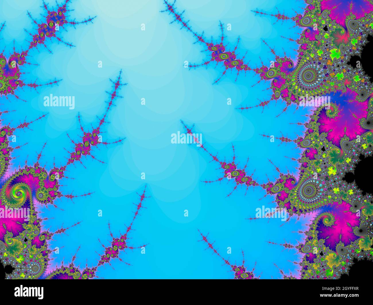 Beautiful zoom into the infinite mathemacial mandelbrot fractal Stock ...