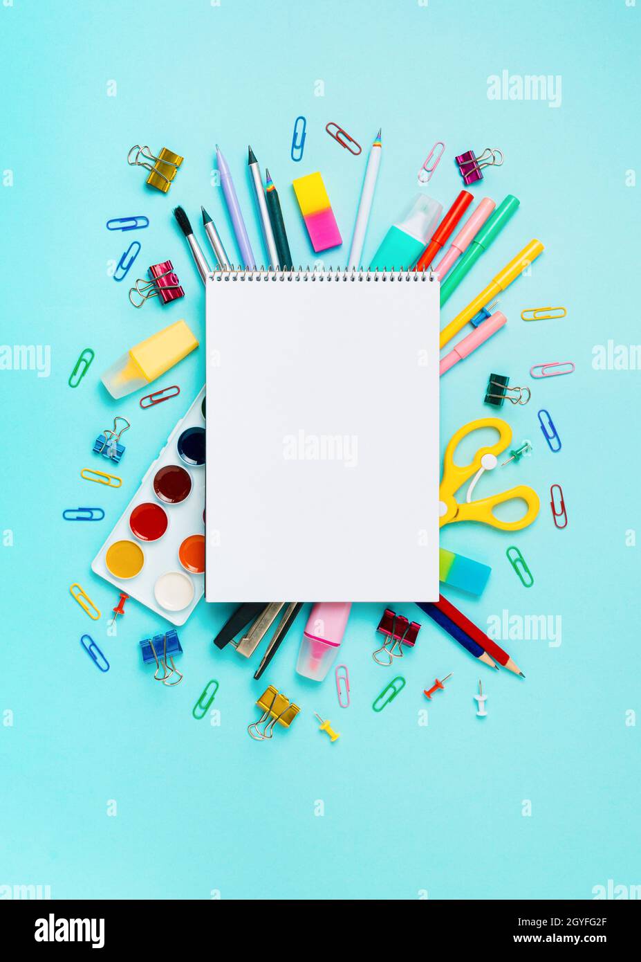 Online study, drawing, distantly painting class. Notebook, colorful ...