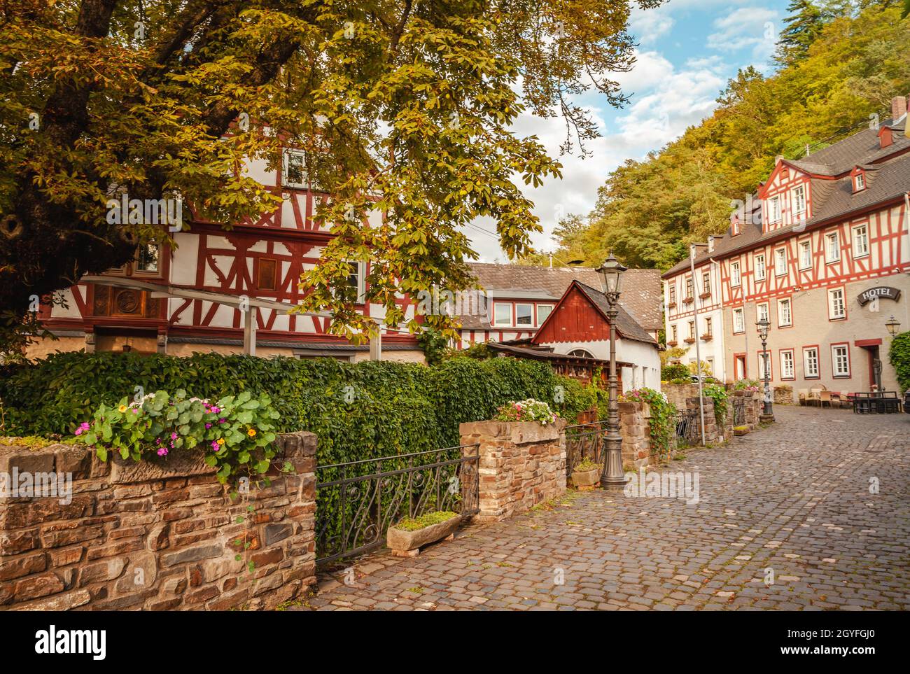 detailed view of the city of Braubach Stock Photo - Alamy