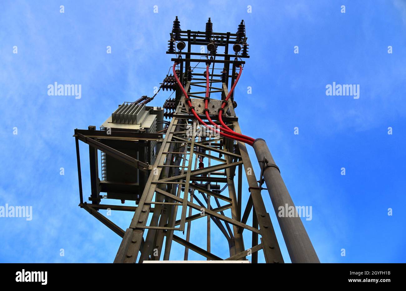 Electric antenna and communication transmitter tower in a european ...