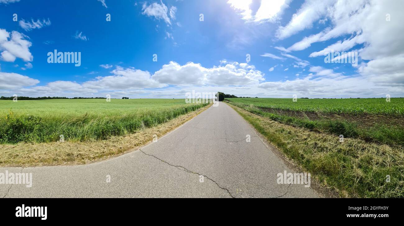 Beautiful high resolution panorama of a northern european country ...