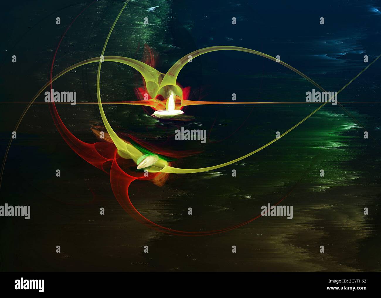 Computer abstract background with iridescent multi-color structure ...