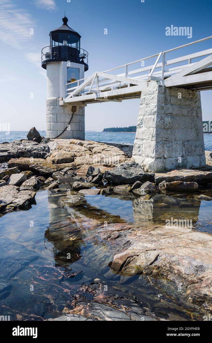 Marshall Point Lighthouse, Port Clyde, Maine, USA Stock Photo - Alamy
