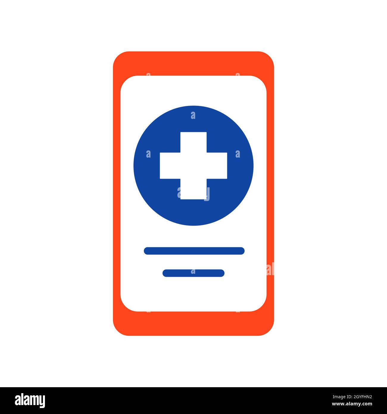 Smartphone with medical cross vector glyph icon. Medicine and medical ...
