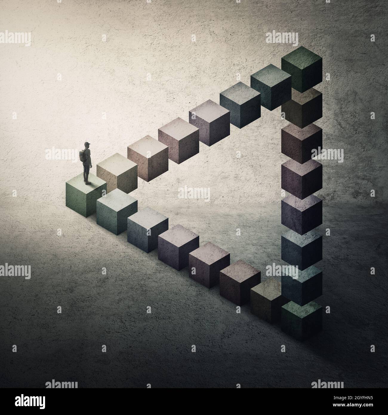 Penrose triangle hi-res stock photography and images - Alamy