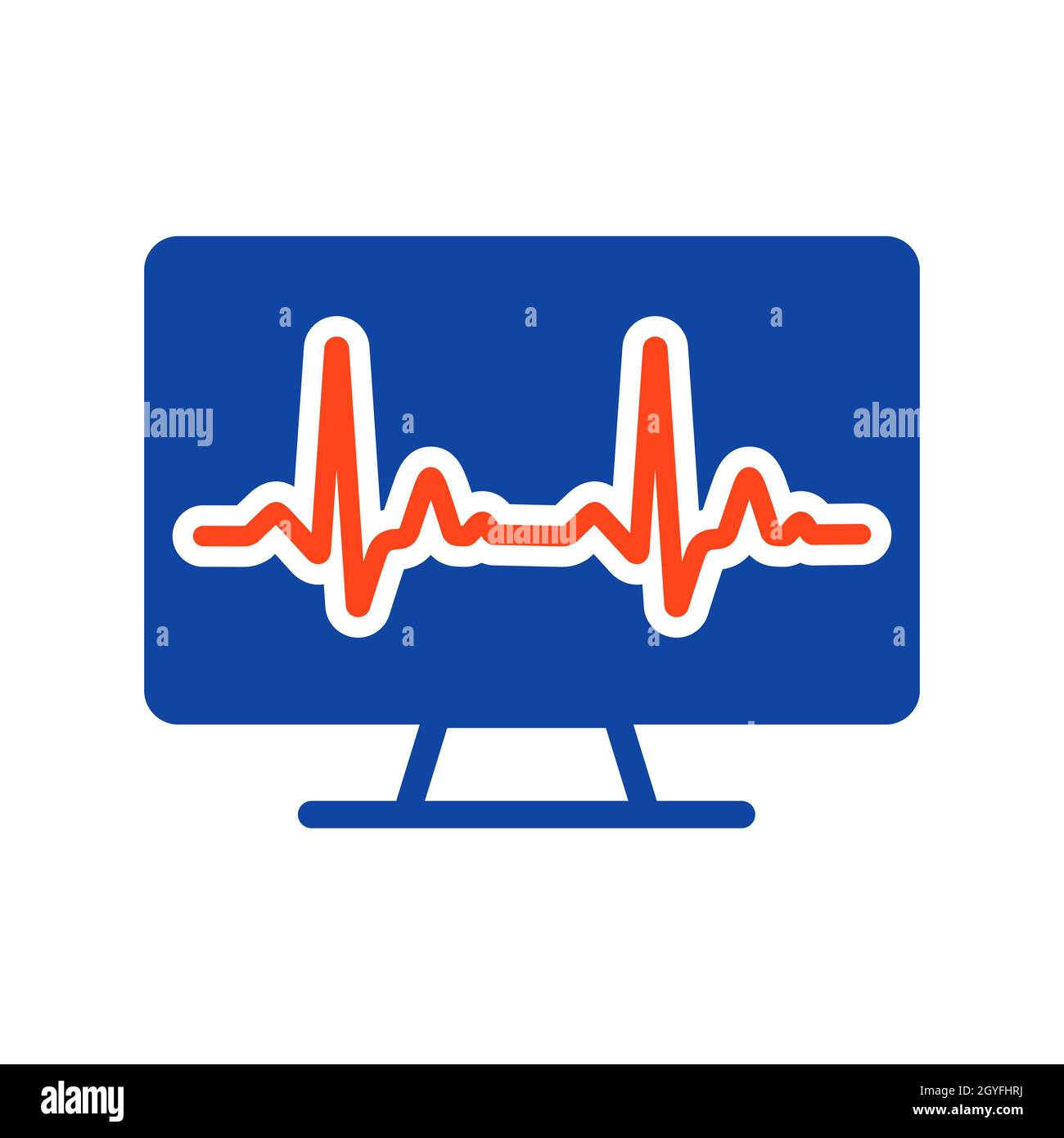 Computer diagnostics vector glyph icon. Medicine and healthcare ...