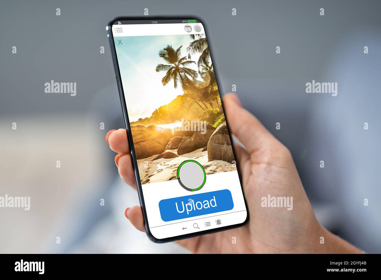Uploading photo hi-res stock photography and images - Alamy