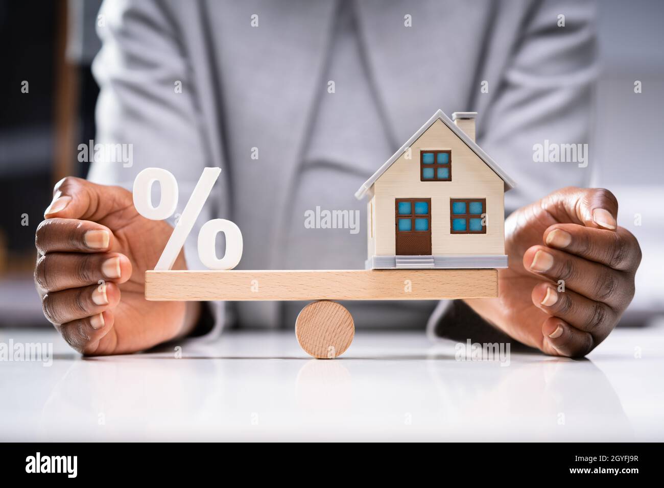 House Interest Rates Balance And Loan Percentage Concept Stock Photo ...