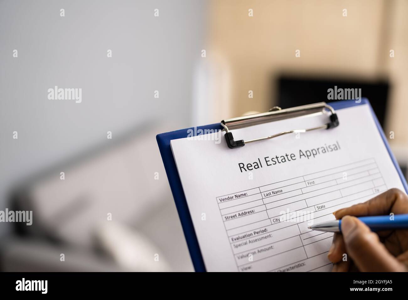 Real Estate Appraisal And House Property Check Stock Photo - Alamy