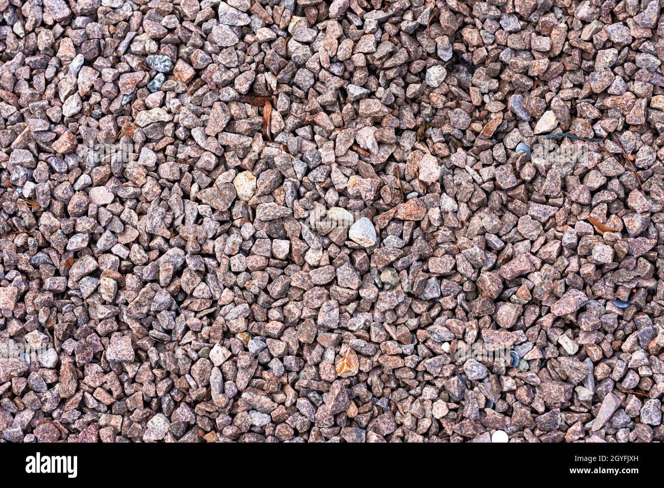 Background structure of reddish grey pebbles with sharp edges for ...
