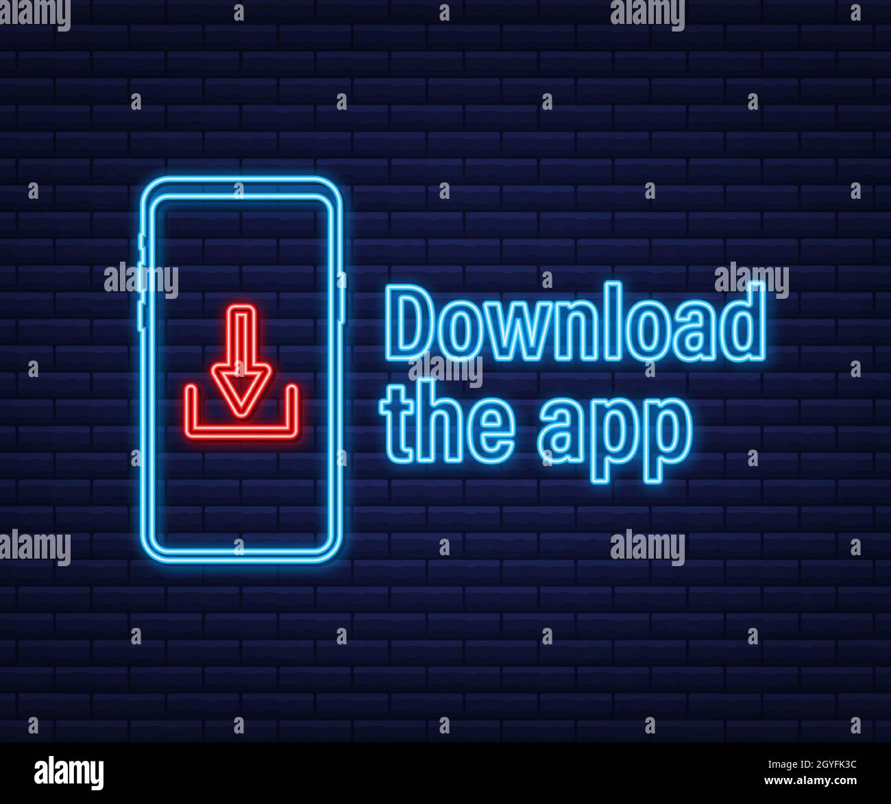 Download page of the mobile app. Empty screen smartphone for you app ...