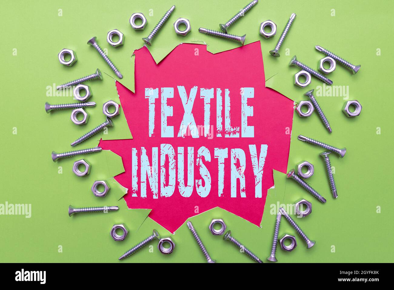 Sign displaying Textile Industry, Business idea production and ...