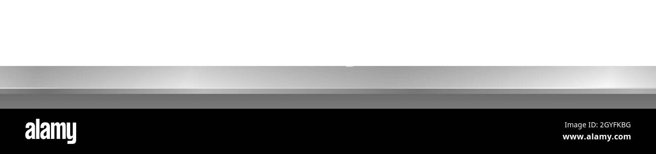 Metal kitchen countertop, iron texture, large table on a white ...