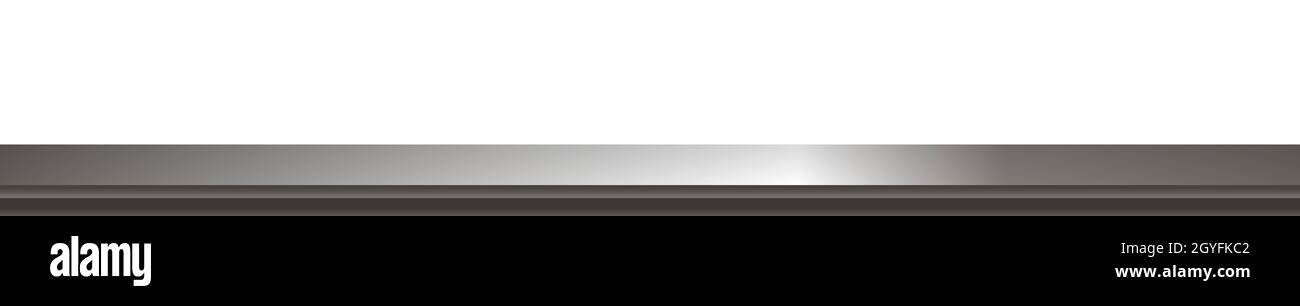 Metal kitchen countertop, iron texture, large table on a white ...